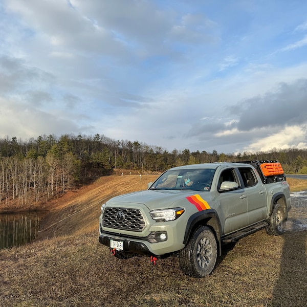 Toyota Tacoma TRD Retro Fender 3M Decals, Yellow Orange Red Stickers ...