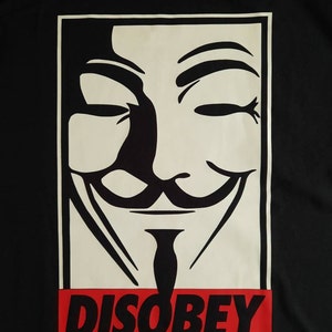 Disobey T-shirt. Free Shipping. - Etsy