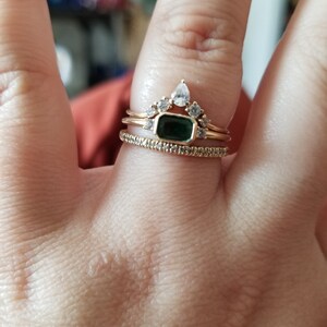 10K Solid Gold Link Chain Ring Stacking Dainty Curb Chain Ring | Etsy