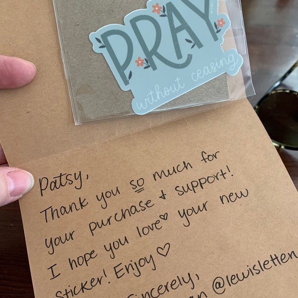 Vinyl Sticker - Pray Without Ceasing | Weatherproof, Bible Lettering ...