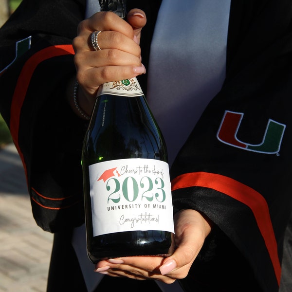 Graduation Champagne Labels | Wine Labels | Class of 2024 2025 2026 ...