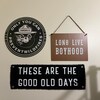 Good Old Days Sign, Hanging Canvas Banner Wall Decor, Playroom Wall Art ...