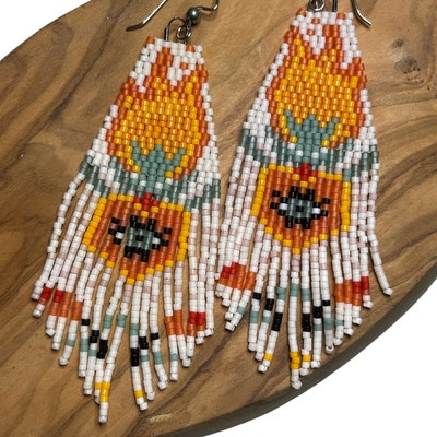 Orca Bead Earrings Pattern Pdfbrick Stitch Seed Bead Digital - Etsy