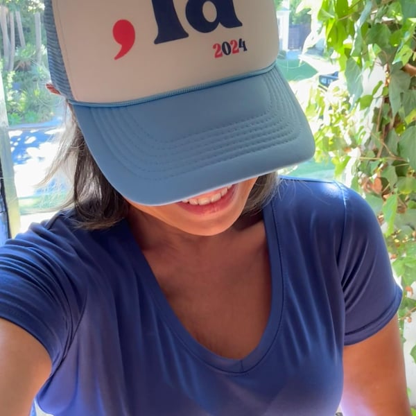 COMMA-LA Kamala Harris 2024 Trucker Hat Raising Money for VOLUNTEERS - Etsy