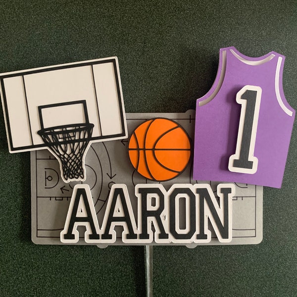 Basketball Cake Topper, Basketball Theme Party - Etsy