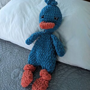 No-sew Dudley Duck Snuggler Crochet PATTERN Duck Amigurumi Snuggler ...