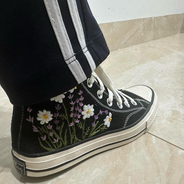 Custom Converse Embroidered, Bug Embroidered Converse, Halloween Vibes ...