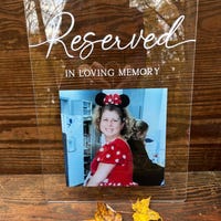 Reserved Memorial Sign, Personalized Memorial Plaque, in Loving Memory ...