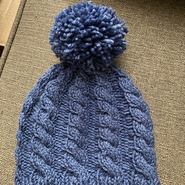Twist Cable Hat KNITTING PATTERN / Cabled Hat Knitting Pattern /twisted ...