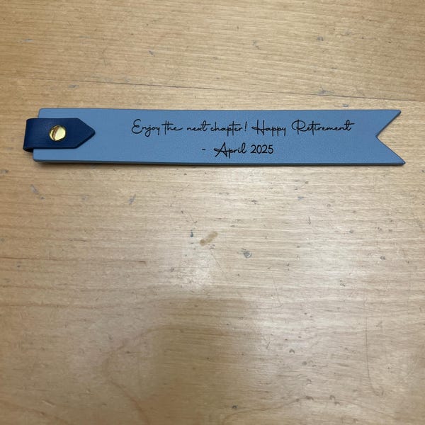 Engraved Leather Bookmark, 3rd Anniversary Bookmark Custom Handwritten ...