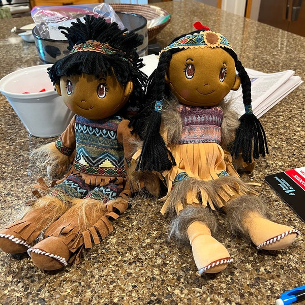 14" Native American Indian Plush Rag Doll -DF14003 Nizhoni - Etsy