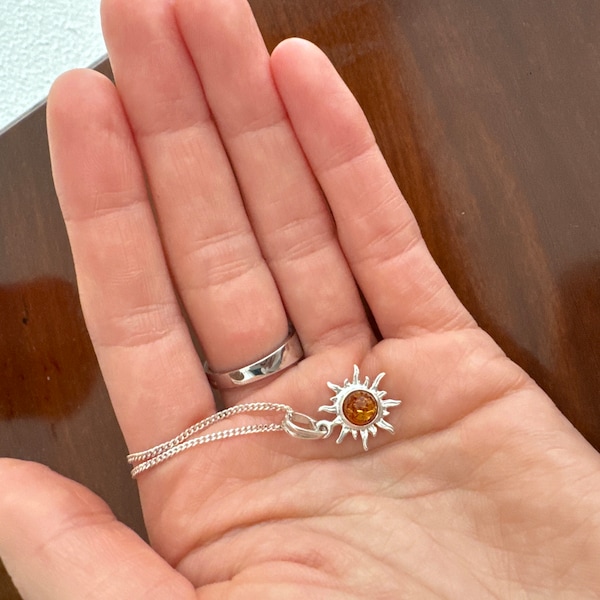 Amber Cross Necklace Silver Cross Jewelry, Large Cross for Men Gift for ...