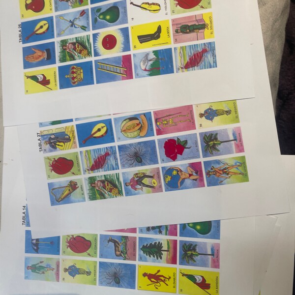Loteria Blanks for Mexican Loteria Cards 3 Different Boards and 6 Cards ...