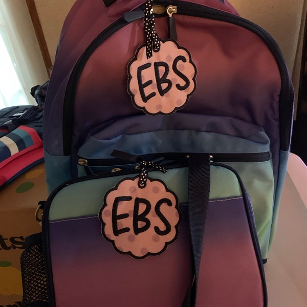 Embroidered Fabric Bag Tags, Personalized, Bookbag, Luggage - Etsy