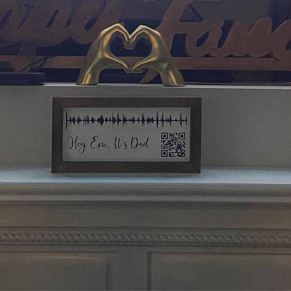 Custom Soundwave Art With QR Code, Personalized Sound Wave Art Wood ...