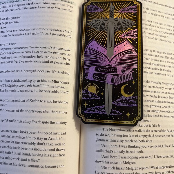 Fantasy Reader Handmade Foil Bookmark - Etsy