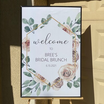 CUSTOM Boho Welcome Sign Welcome Poster Boho Bridal Shower Baby Shower ...
