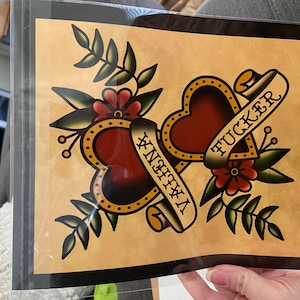 American Traditional Cowboy Tattoo Flash Art Print - Etsy