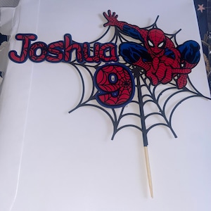 Personalised Spider-man Spidey Inspired Cake Topper number | Etsy