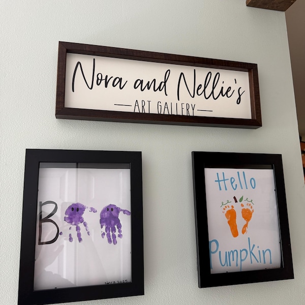 Kid’s Art Gallery Sign, Children’s Art Display Sign, Playroom Art, Kids ...