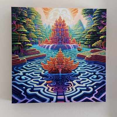 Celestial Realms: Abstract Visionary Art Print Abstract Wall Art Psychedelic Art Mystical Art ...