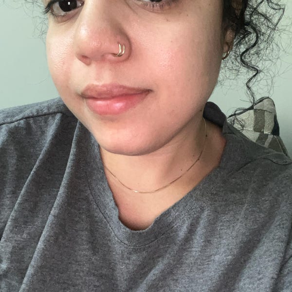 Double Nose Hoop, Real Gold Nose Ring, Solid 14k Gold Hoop, Nose Ring ...