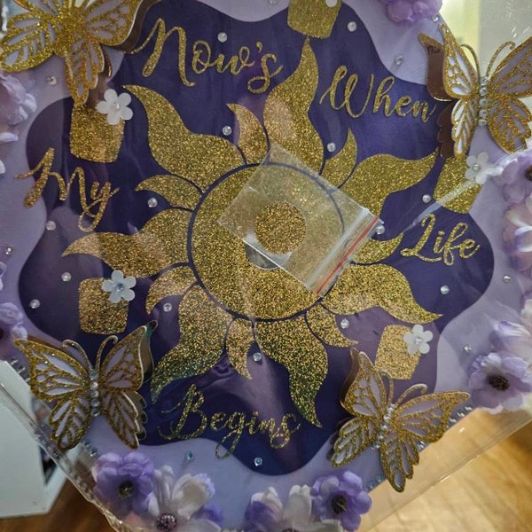 Flag Graduation Cap, Blue Flower Grad Cap, Guatemala Grad Cap, Blue and ...