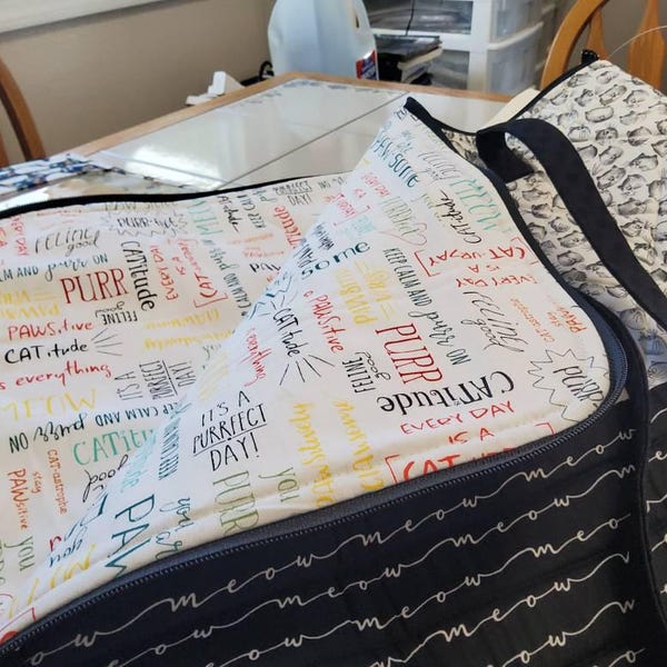 Q-snap and Scroll Frame Project Bag- Cross Stitch Project Bag- Q-snap ...