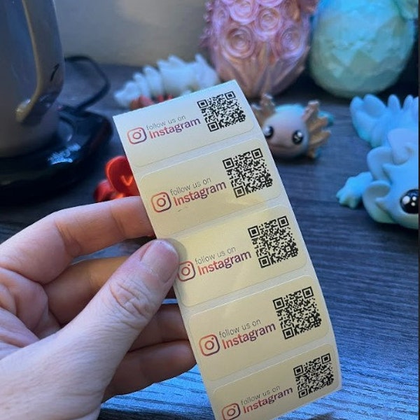 QR Code Social Media Stickers, QR Code Thank You Labels, Thank You ...