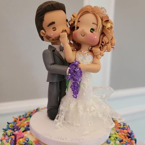 Bride Dragging Groom Cake Topper / Funny Wedding Topper From Mr. & Mrs ...