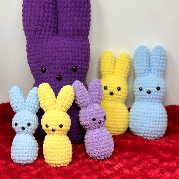 Peep Bunny, Jumbo Peep, Pattern Bundle, Crochet Pattern, PDF, Digital ...