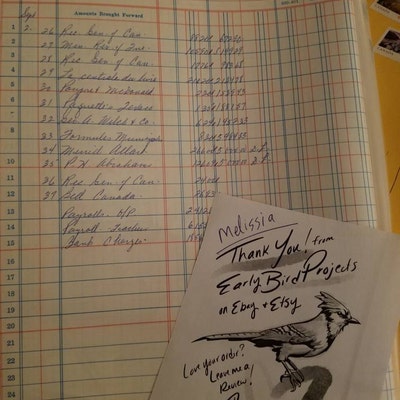 Old Handwriting Ledger Paper 10 Pages, 30s 40s 50s Large 12 X 17 ...