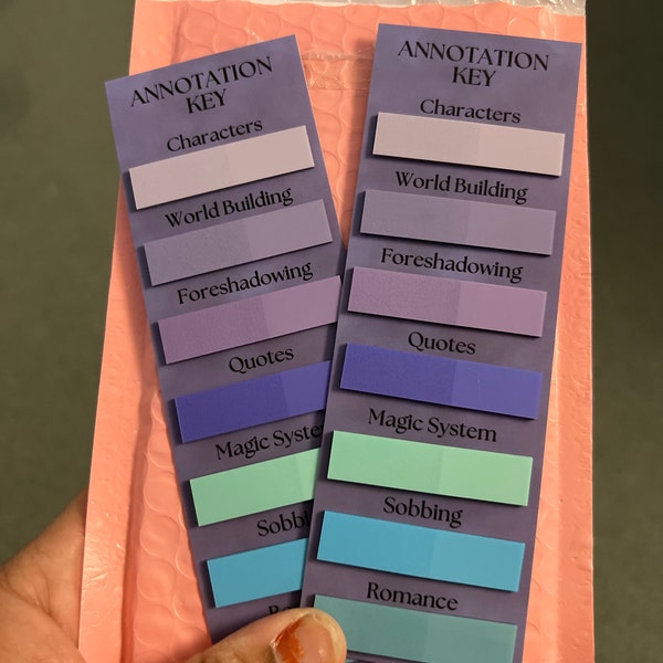 Annotation Bookmark With Tabs | Fantasy, Romance, Thriller, Horror ...