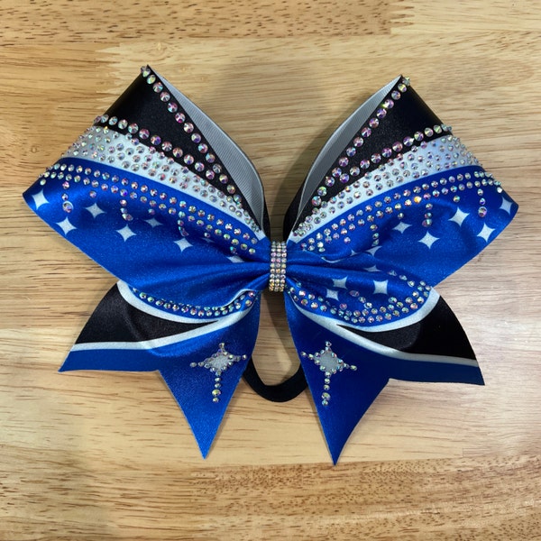 Cheer Bow Design "awareness Tails" SVG Rhinestone Template Also for Pom ...