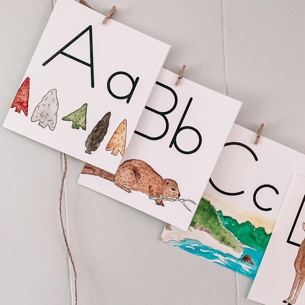 Watercolor Nature Alphabet Banner Classroom Decor - Etsy
