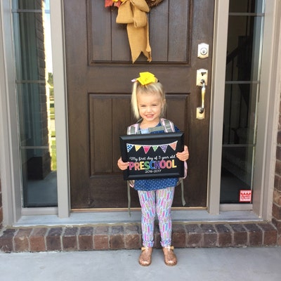 First & Last Day of 3 Year Old Preschool Chalkboard Printable - Etsy