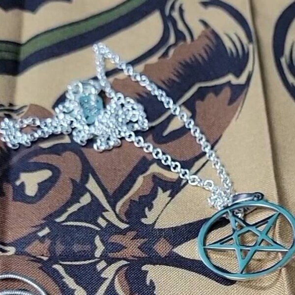 Inverted Pentagram Gothic Wicca Medallion Stainless Steel Pendant 18 ...