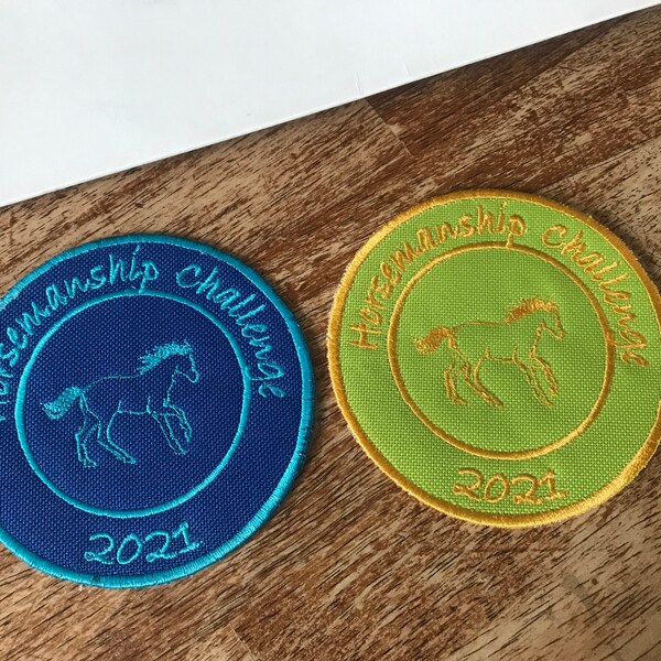 Custom Embroidered Patch - Horse Riding Circle Patch - Personalize It ...