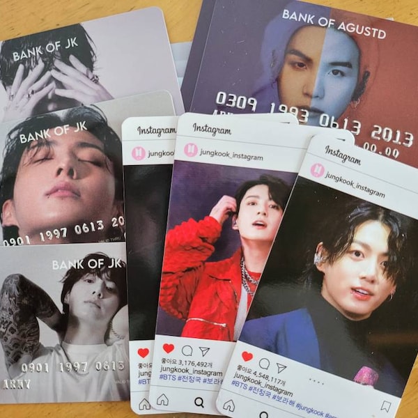 BANK of JK CARD | Jungkook Bts Bangtan Photocard - Etsy