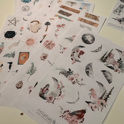 Forest and Moon Sticker Set Sticker Journal Sticker Planner Sticker ...