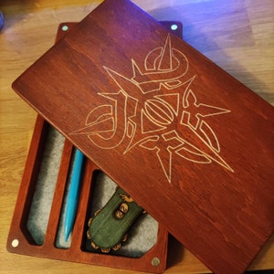 DND Class Wooden Dice Box, Dice Storage Dungeons and Dragons, Dice Case ...