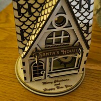 Santa Claus House - Laser Cut File, SVG Plan for Glowforge and Cutting ...