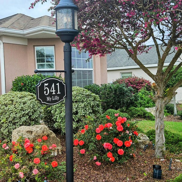 Art Deco Address Sign, Address Sign Outdoor, Custom Address Sign, Art ...