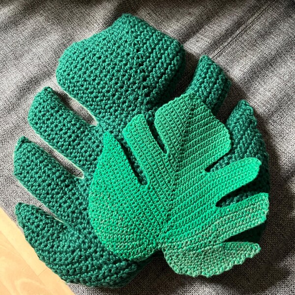 Monstera Leaf Crochet Pattern – Coaster / Table Mat Digital PDF, Home ...