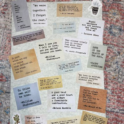 Book Quotes Stickers, Typewriting Planner Stickers, Famous Words ...