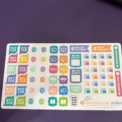 24 Homework Planner Headers Student Reminder Sticker Fits - Etsy