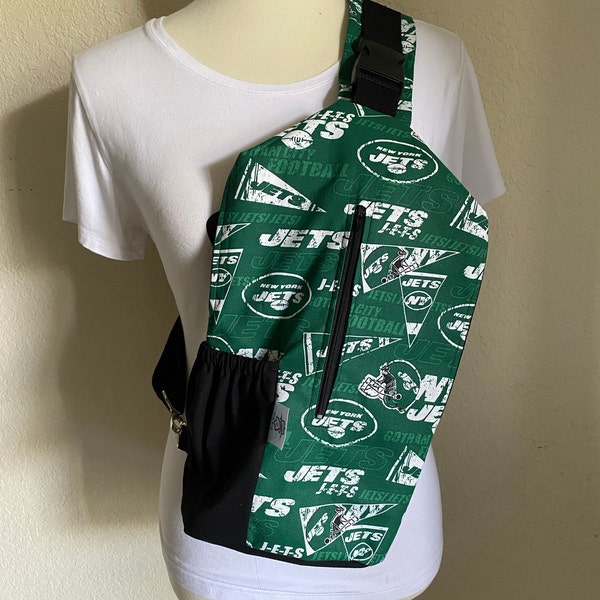 NFL NEW YORK Jets Vintage Retro Print Football 100% Cotton Fabric ...