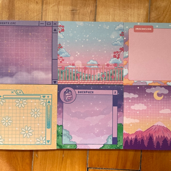 Sweet Afternoon Aesthetic Cute Kawaii Sticky Note - Etsy