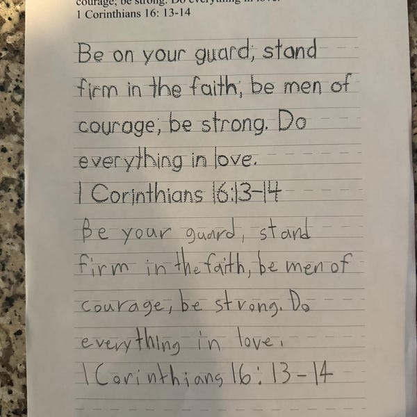 Cursive Copywork Book - 55 NIV Bible Verses - Scripture Tracing ...