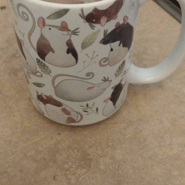 Rat Coffee Mug, Cute Rat Gift, Rat Lover, Rat Cup, Gift for Her, Him ...